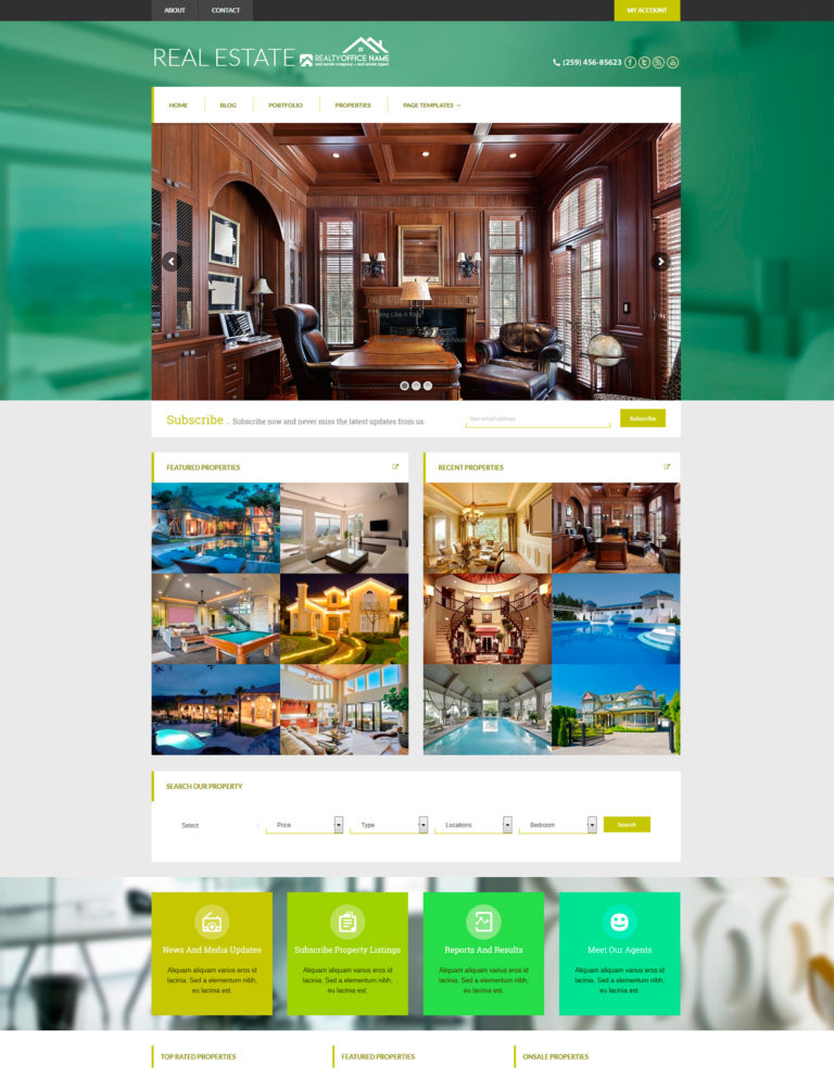 Real Estate Website Template | Realty Website Template