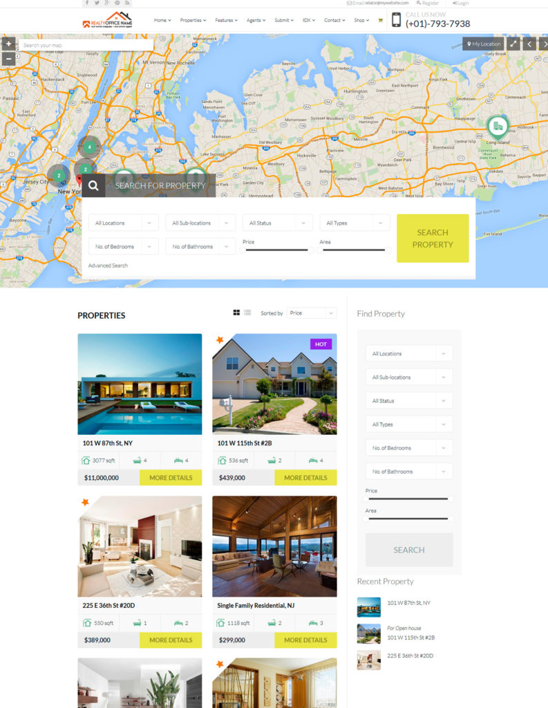 Real Estate Website Template | Realty Website Template