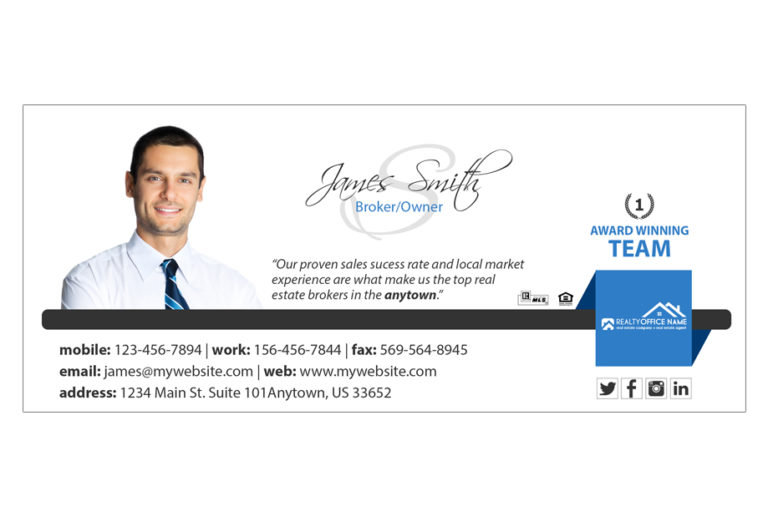 Real Estate Email Signature 04 | Real Estate Email Signature Template 04