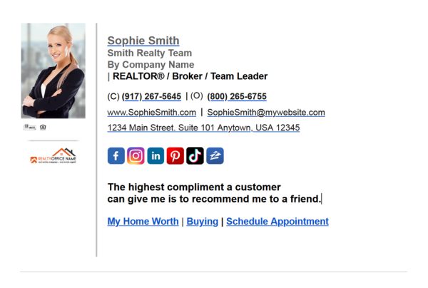 HTML Email Signature 01 | HTML Email Signatures